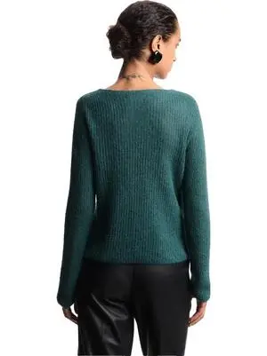 Emporio Armani Alpaca Wool-blend Crew-neck Jumper - Green