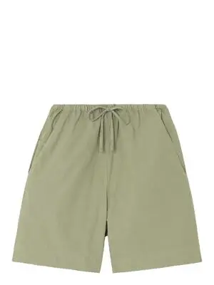 LESET Kyoto Cotton-poplin Shorts - Green