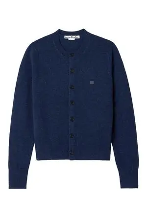 Acne Studios Appliquéd Wool Cardigan - Blue