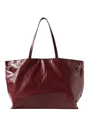 Proenza Schouler Days Crinkled-leather Tote - Burgundy