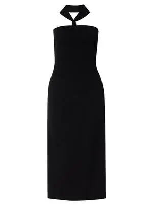 Cult Gaia Erika Stretch-knit Halterneck Midi Dress - Black