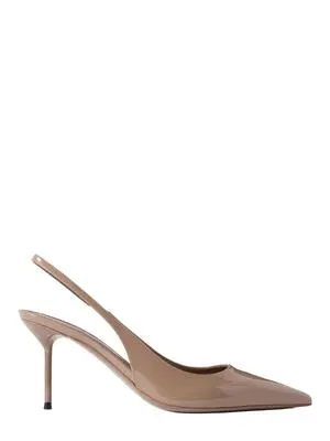 Paris Texas Lidia Patent-leather Slingback Pumps - Brown