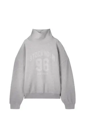 Acne Studios Printed Organic Cotton-jersey Sweatshirt - Gray