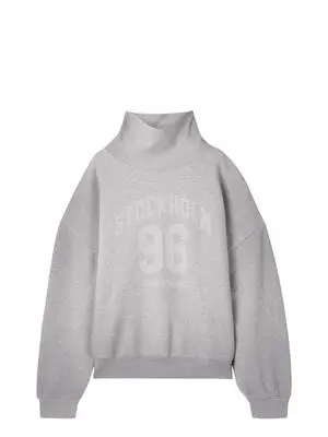 Acne Studios Printed Organic Cotton-Jersey Sweatshirt Light Gray