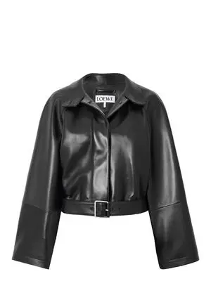 Loewe Leather Biker Jacket - Black