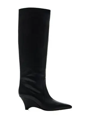 Freda Salvador Mariah Leather Knee Boots - Black
