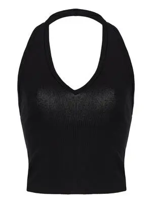 ETERNE Ribbed Halter Top