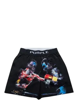 PURPLE BRAND Fight Night Swim Shorts - Black