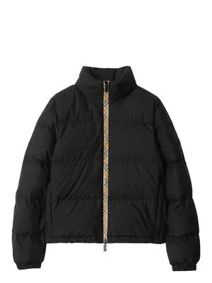 Burberry Ambleside Zip-up Puffer Jacket With Hood - Black