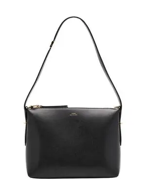 TOTÊME Bevel Leather Wristlet Bag - Black