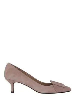 ANDREA CARRANO Pointed Toe Kitten Heel Pumps - Blush
