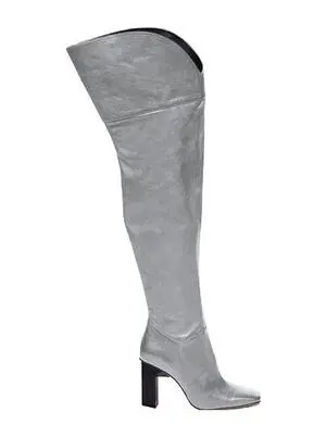 TIANNIA BARNES Cullinan Over-the-Knee Boots Metallic Silver