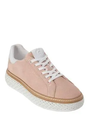 Cole Haan Skyweave Sneaker Cameo Rose Suede/white