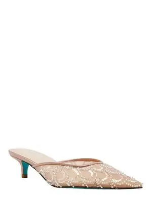 Betsey Johnson Ellis Sequin Mule - Beige