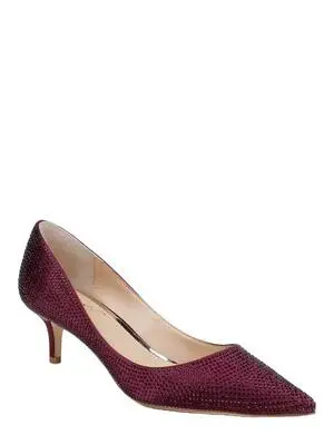 Badgley Mischka Frenchie Pointed Toe Pump - Bordeaux Satin