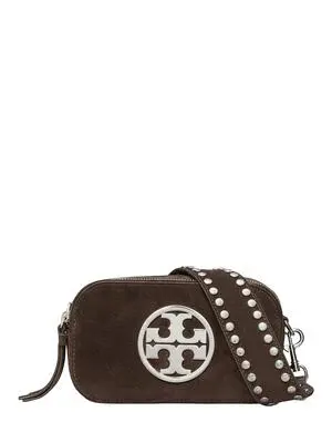 Tory Burch Mini Miller Suede Crossbody Bag - Shadow Oak