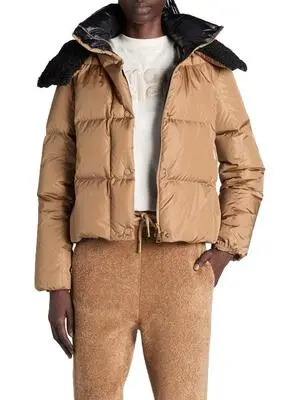 Moncler Castelnou Box Quilted Down Puffer Jacket Dijon