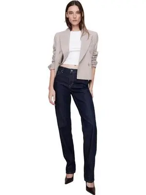Banana Republic Mid-rise Rigid Straight Jean - Rinse Dark Wash
