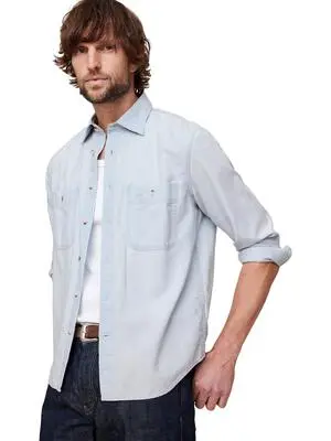 Banana Republic Standard-fit Chambray Shirt - Bleach Blue