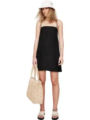Banana Republic Linen Mini Dress Black