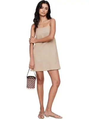 Banana Republic Linen Mini Dress Natural Beige