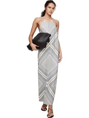 Banana Republic Cotton-silk Halter Maxi Dress - Scarf Print