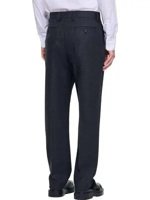 Sandro Tailored Virgin Wool Trousers - Heather Charcoal