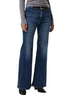 Citizens Of Humanity Kimberly Patch Pocket High-rise Flare Leg Jeans - Abalone