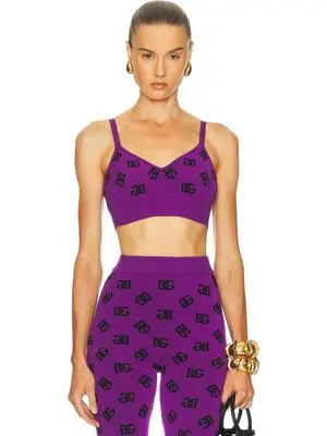 Dolce & Gabbana Bralette Top - Violet & Nero
