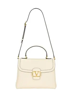 Valentino Garavani 9to5 Large Top Handle Bag - Butter White