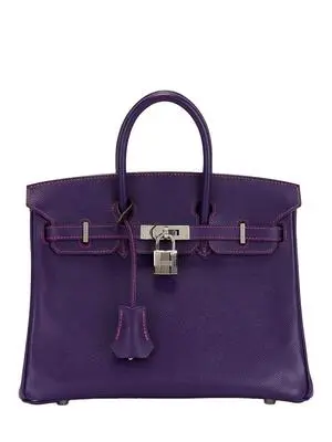 Hermès Epsom Birkin 25 Handbag Bleu Iris