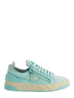 GIUSEPPE ZANOTTI Leather Sneakers - Blue