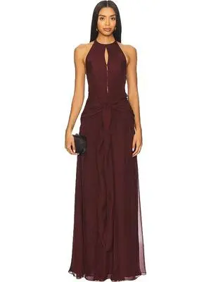 Azeeza Avya Gown - Wine