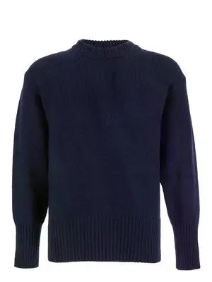 KANGRA Crew-neck Wool Sweater - Blue