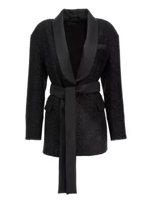 Max Mara Sequin-embellished Blazer - Black