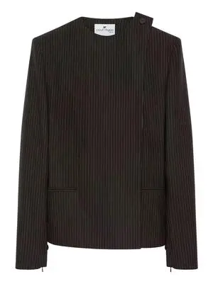 COURREGES Pinstriped Blazer - Black