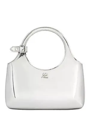 COURREGES Mini Holy Shoulder Bag - Silver