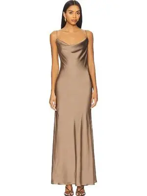 Bardot Monroe Cowl Neck Maxi Dress - Toffee