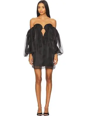 Bardot Freda Volume Mini Dress - Black