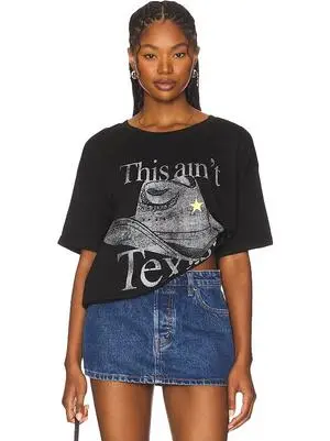 THE LAUNDRY ROOM This Aint Texas Oversized Tee - Black
