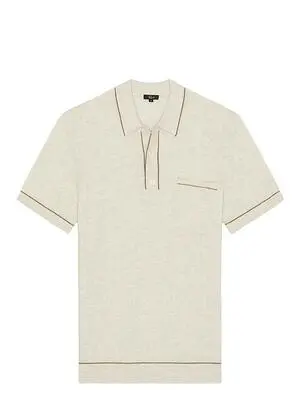 Rails Hardy Polo In Grey - Oat Heather