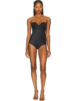 Spanx Sculpt Suit Your Fancy Strapless Bodysuit - Very Black