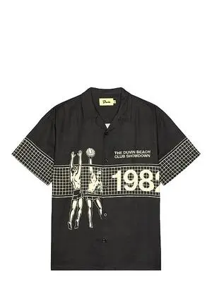 DUVIN DESIGN Serving Heat Buttonup Shirt - Black
