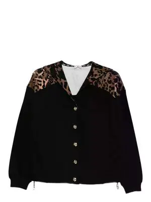 Liu Jo Leopard-print Button Cardigan - Black