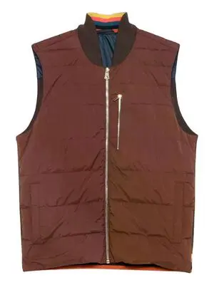 Paul Smith Quilted-front Gilet - Brown