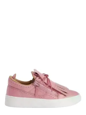 GIUSEPPE ZANOTTI Perforated Leather Sneakers - Pink