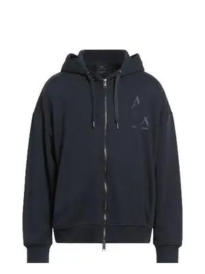 Armani Exchange Cotton-blend Zip-up Hoodie - Blue