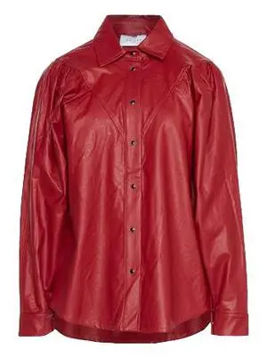 GAËLLE PARIS Coated Fabric Shirt - Red