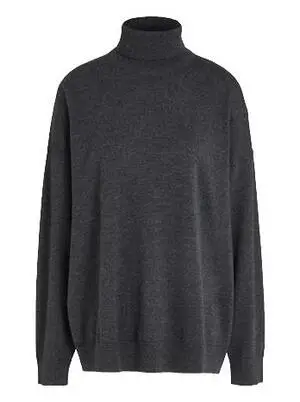 Massimo Alba Turtleneck Virgin Wool Top - Grey