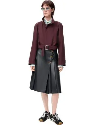 Loewe Pleated Nappa Lambskin Skirt - Black
